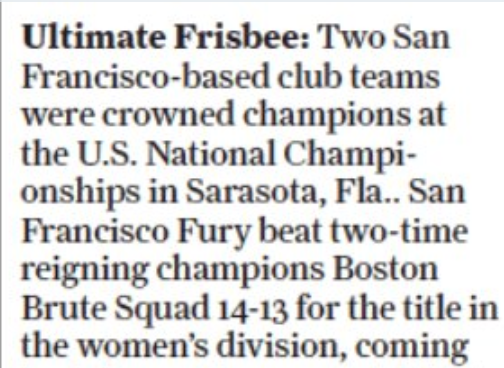 SF Chronicle Writes About Fury, Revolver National Titles - Livewire ...