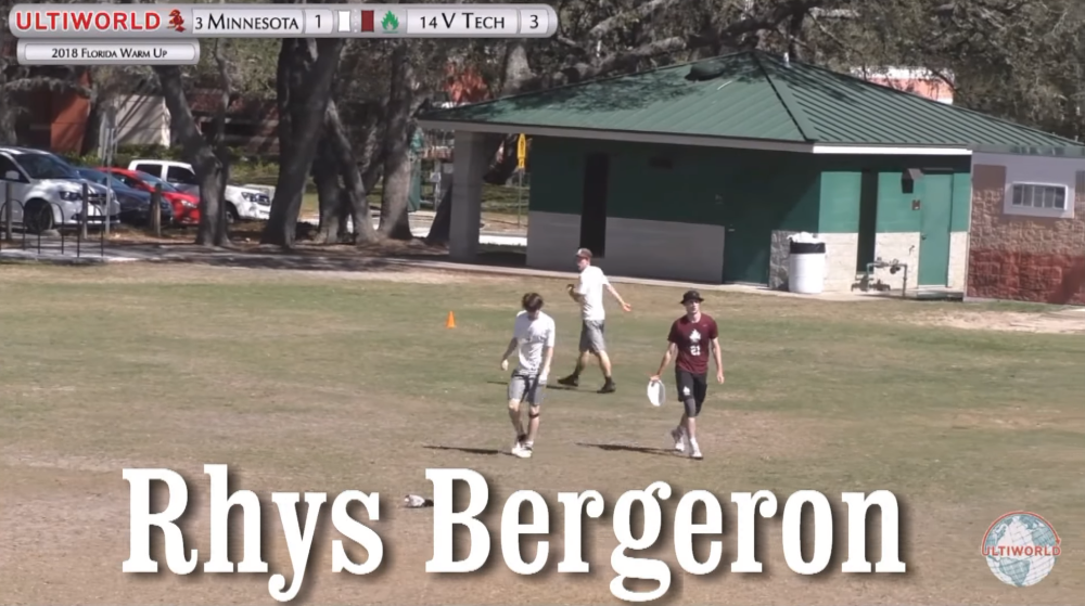 Virginia Tech's Rhys Bergeron For Callahan - Livewire - Ultiworld