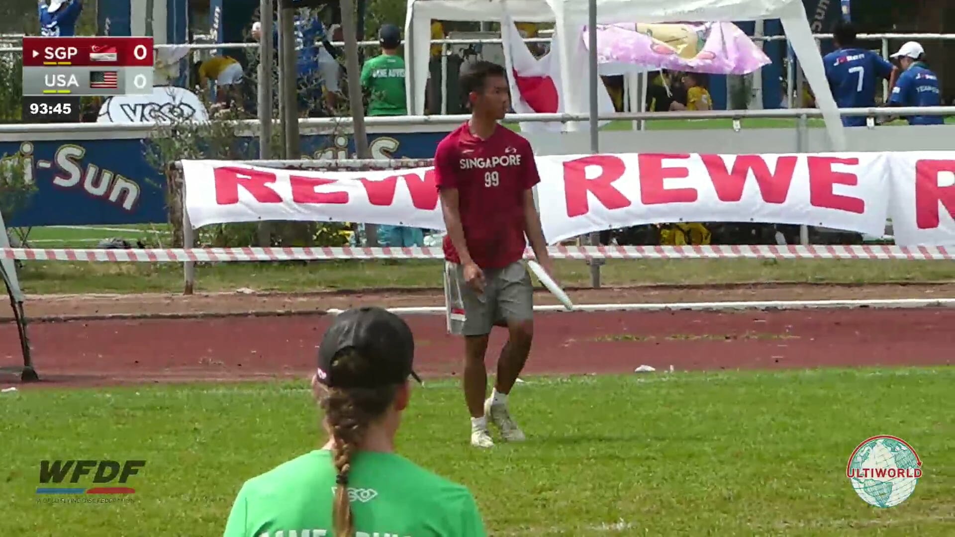 USA vs. Singapore (Mixed Semifinal) - 2019 U24 World Championships (WFDF National U24 Mixed ...