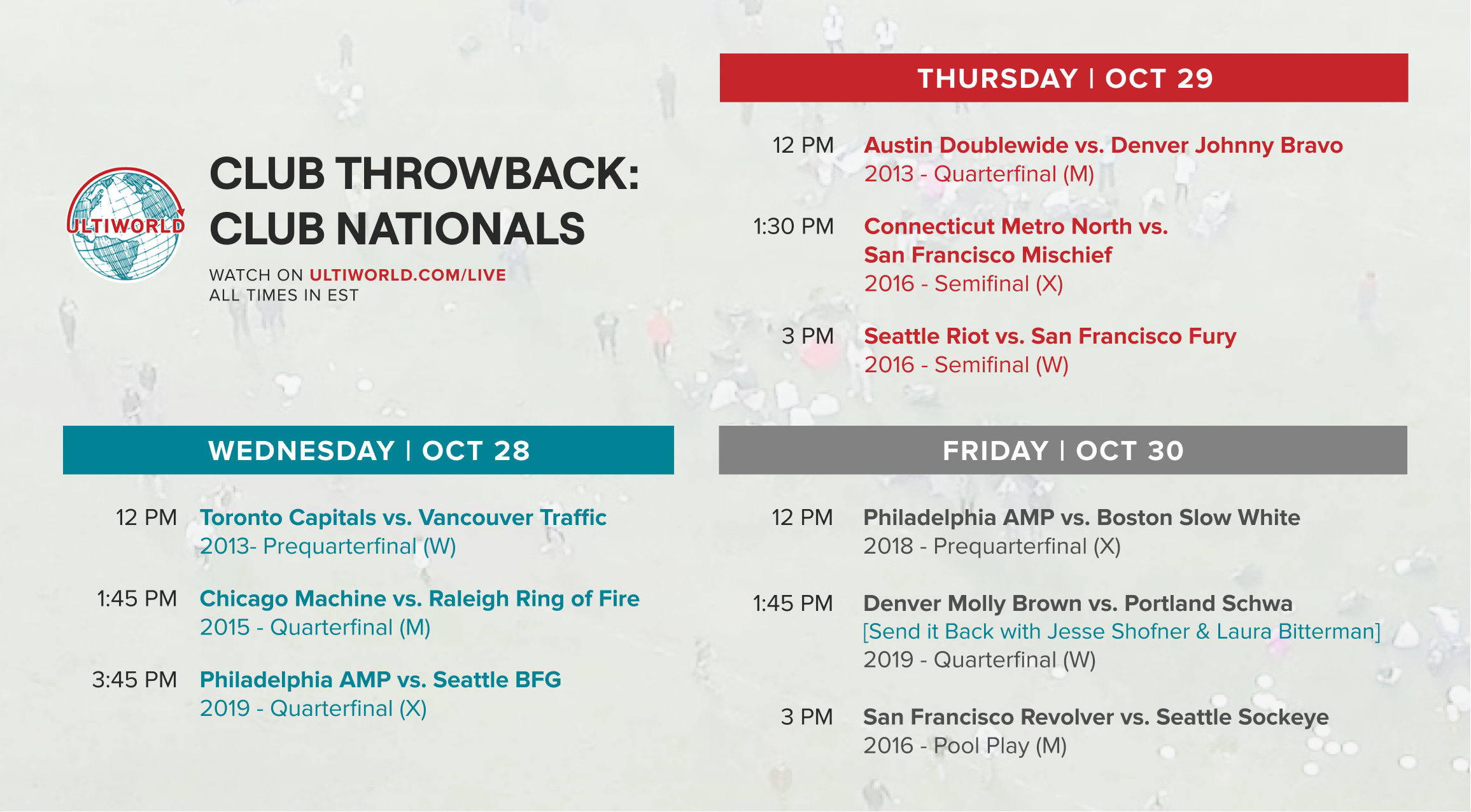 Club Throwback: National Championships - Livewire - Ultiworld