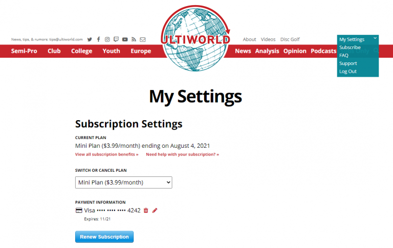 Welcome to the Ultiworld Subscription - Ultiworld