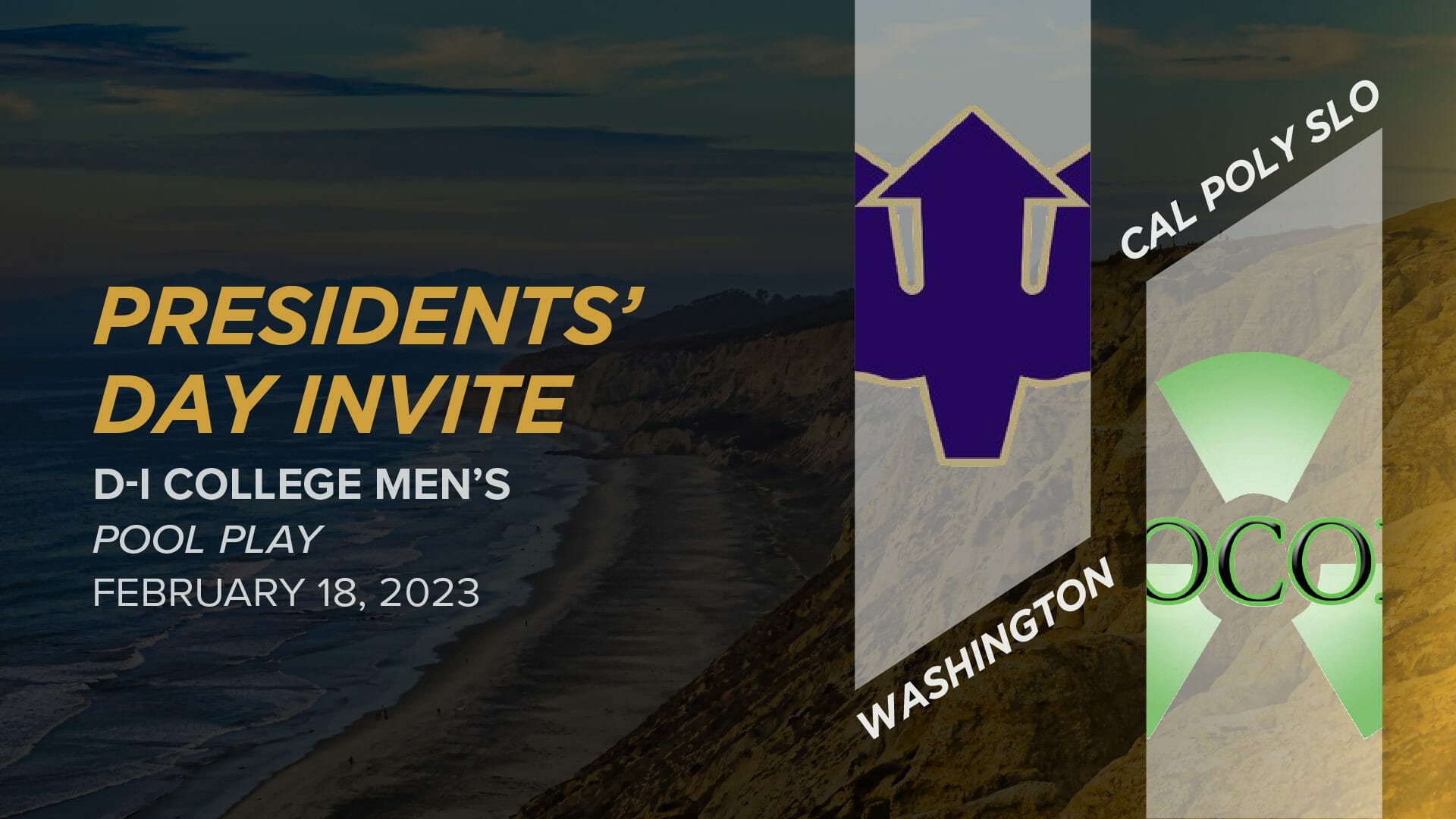 Washington vs. Cal Poly SLO (Men's Pool Play) - 2023 Presidents’ Day ...