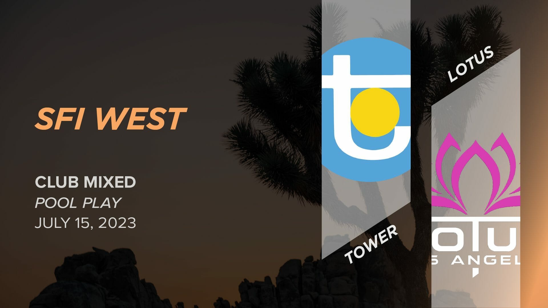 Tower vs. Lotus (Mixed Pool Play) - 2023 Select Flight Invite West ...