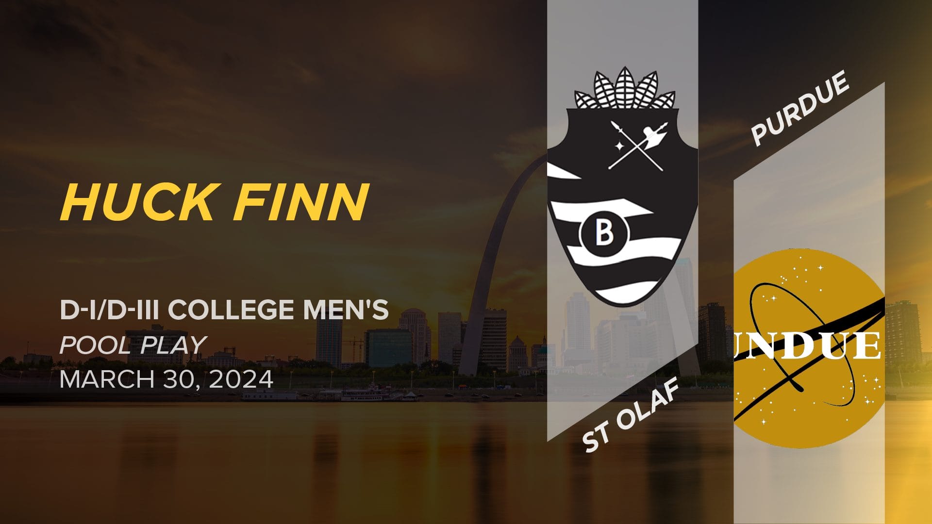 St. Olaf vs. Purdue (Men's Pool Play) - 2024 Huck Finn - Ultiworld