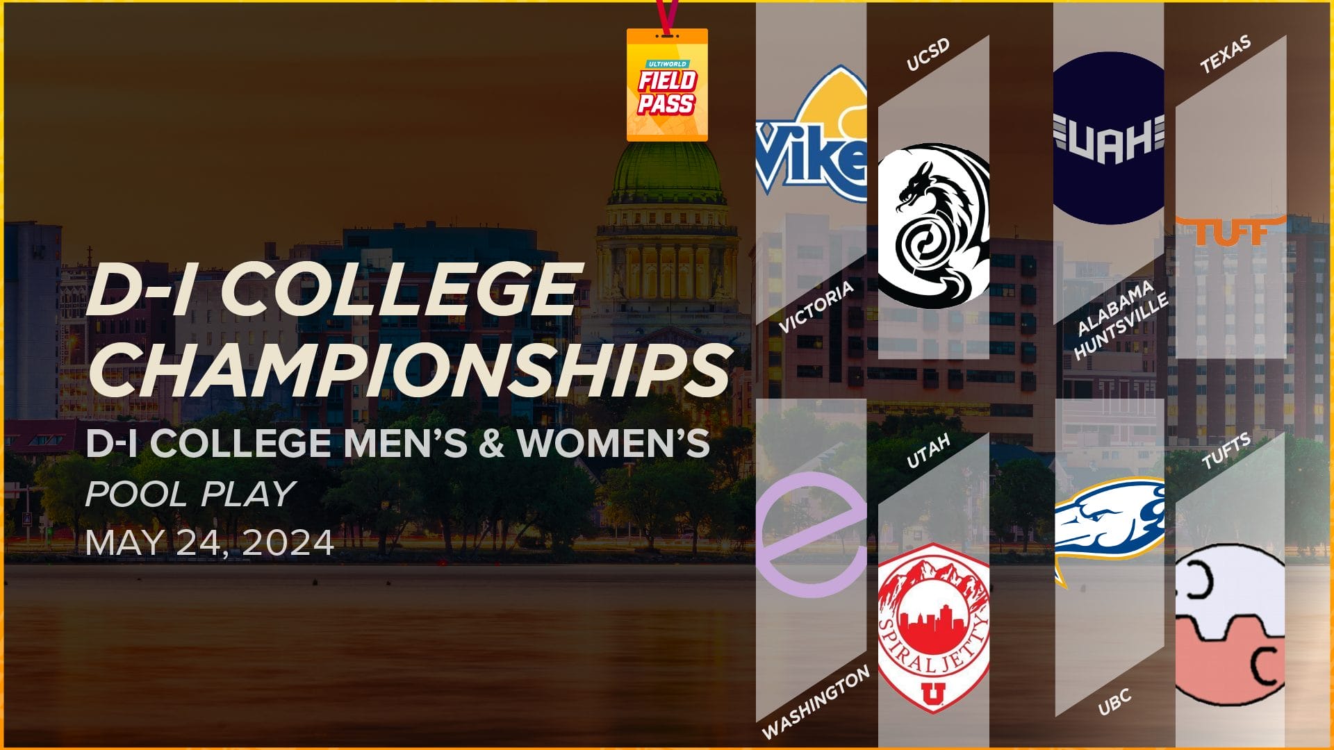 Field Pass: Pool Play Round 2 - 2024 D-I College Championships - Ultiworld
