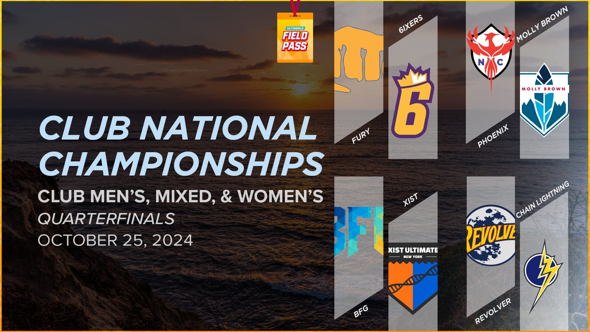Field Pass: Quarterfinal Round 1 - 2024 Club National Championships ...