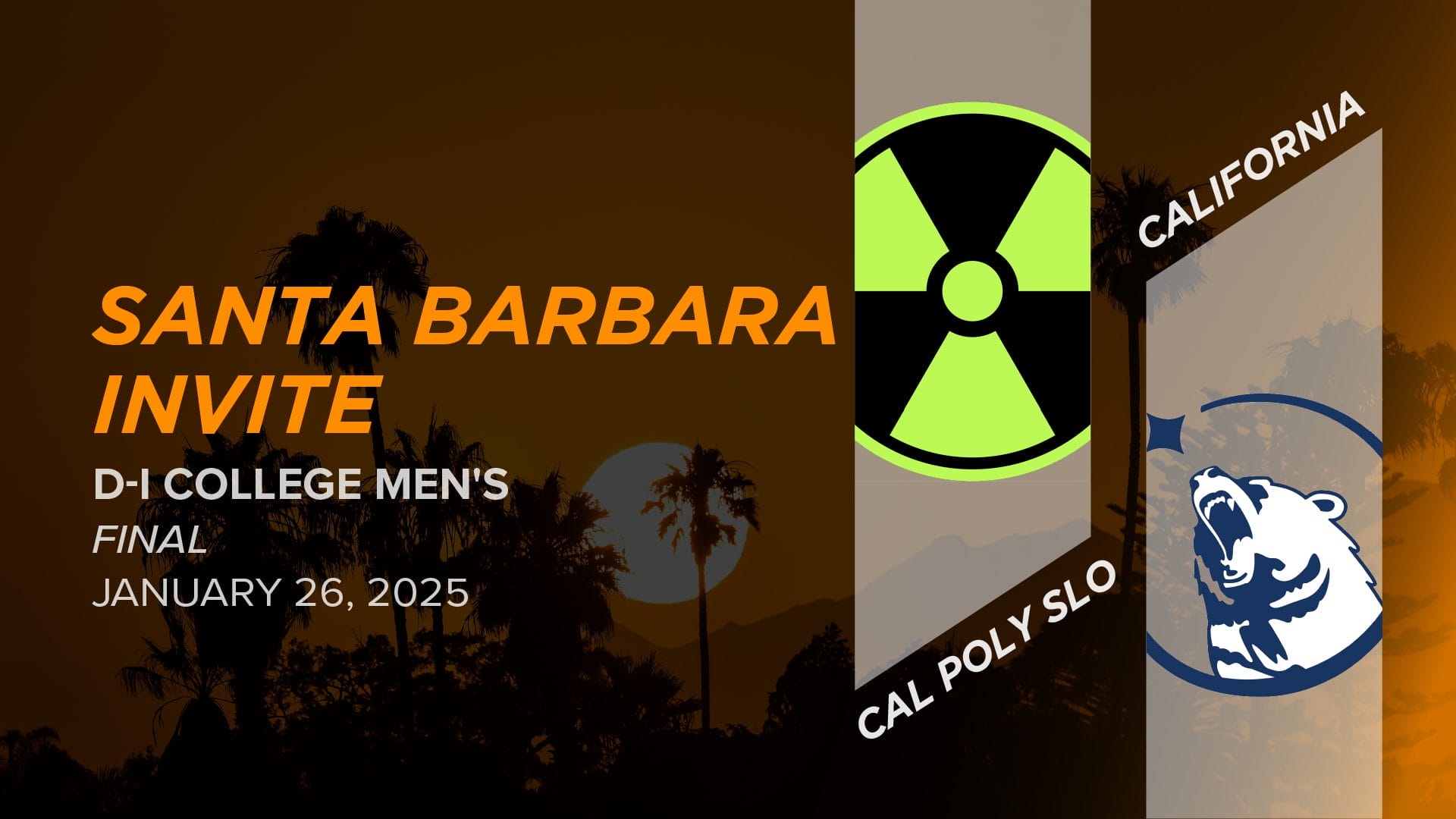 Cal Poly SLO vs. California (Men's Final) - 2025 Santa Barbara Invite ...