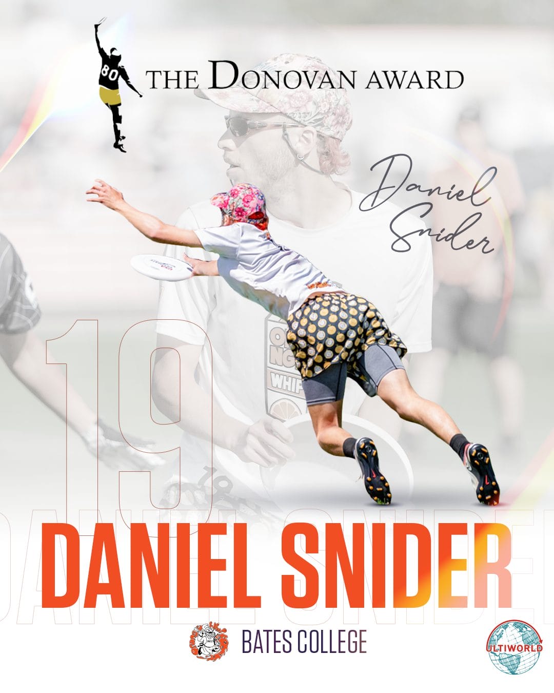 Bates' Daniel Snider Wins the 2025 Donovan Award - Ultiworld