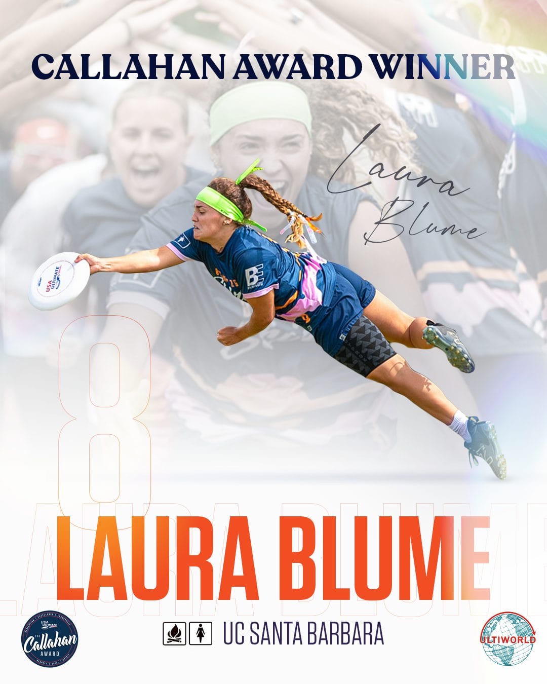 UC Santa Barbara's Laura Blume Wins the 2025 Callahan Award - Ultiworld