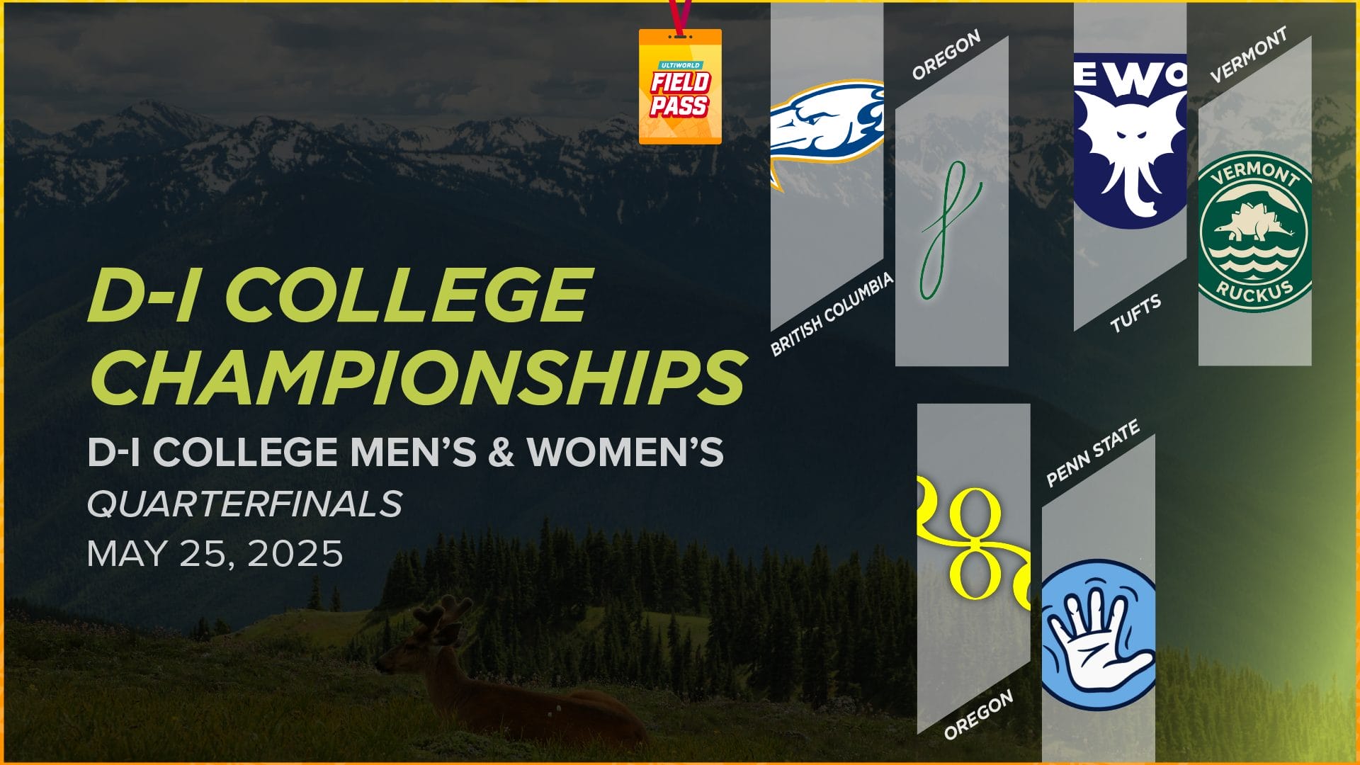 Field Pass Quarterfinals Round 1 - 2025 D-I College Championships ...