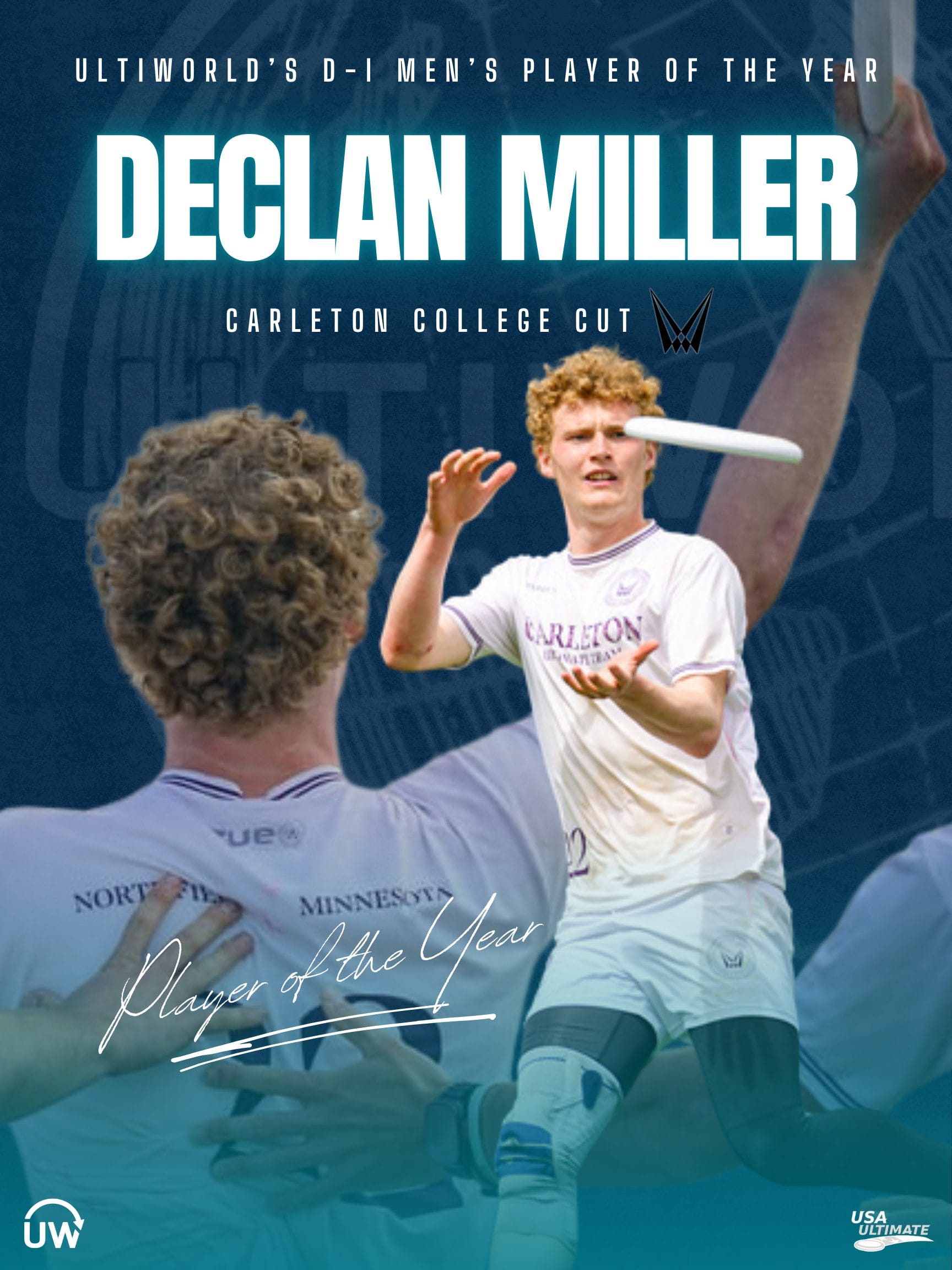 D-I Men's 2025 Player of the Year: Carleton's Declan Miller - Ultiworld