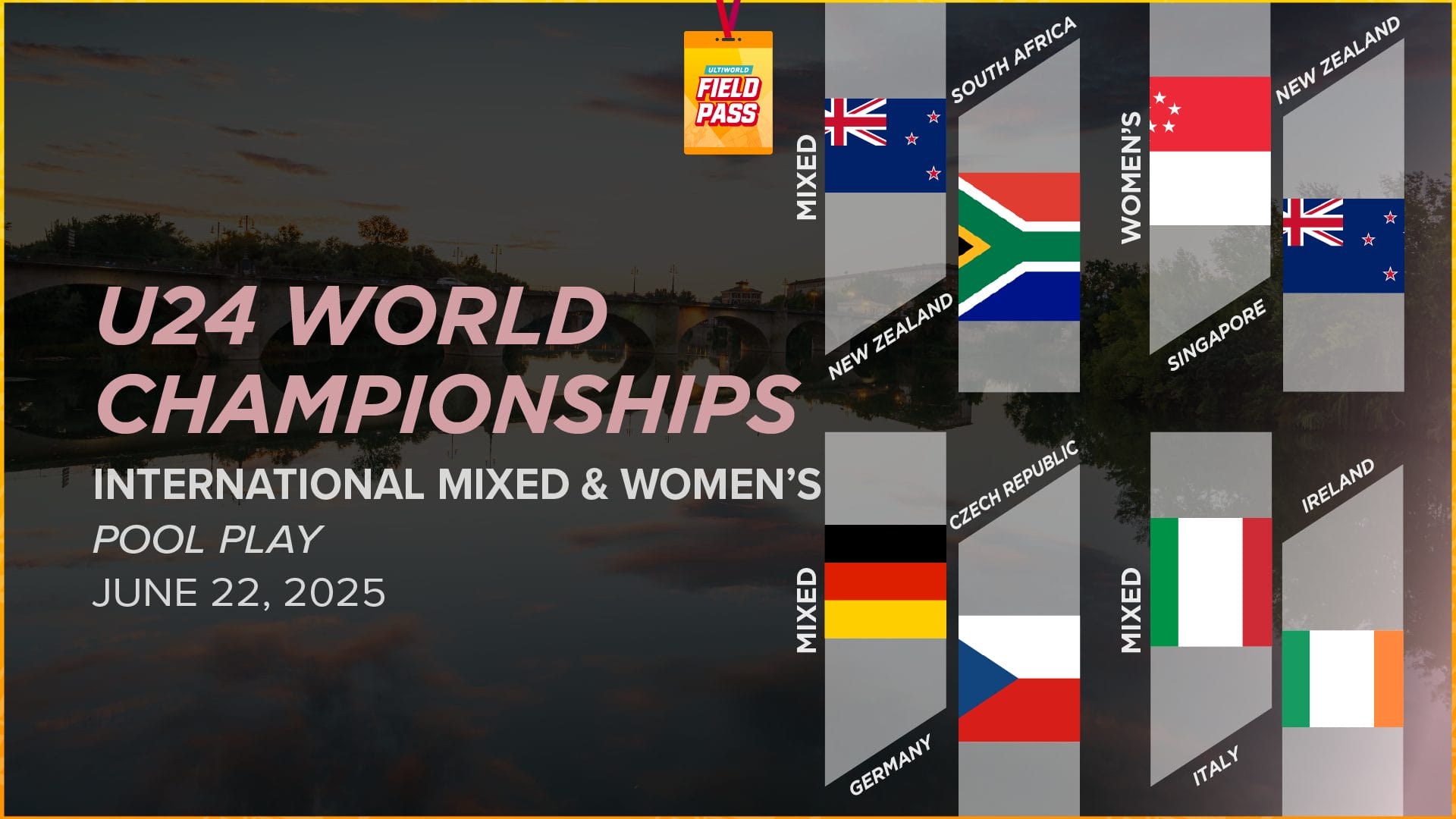 Field Pass Sunday Round 4 - 2025 Under-24 World Championships - Ultiworld