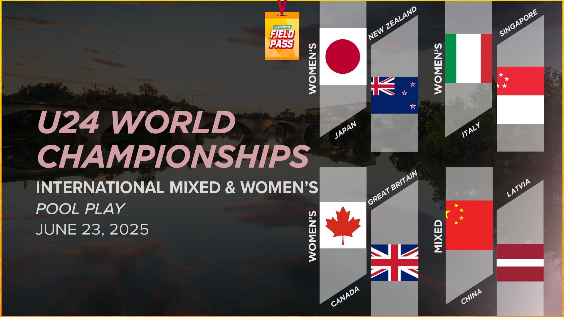 Field Pass Monday Round 1 - 2025 Under-24 World Championships - Ultiworld