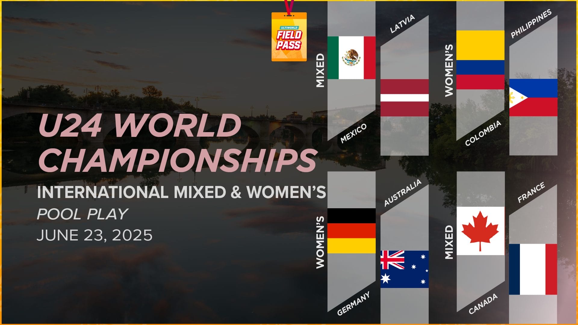 Field Pass Monday Round 3 - 2025 Under-24 World Championships - Ultiworld