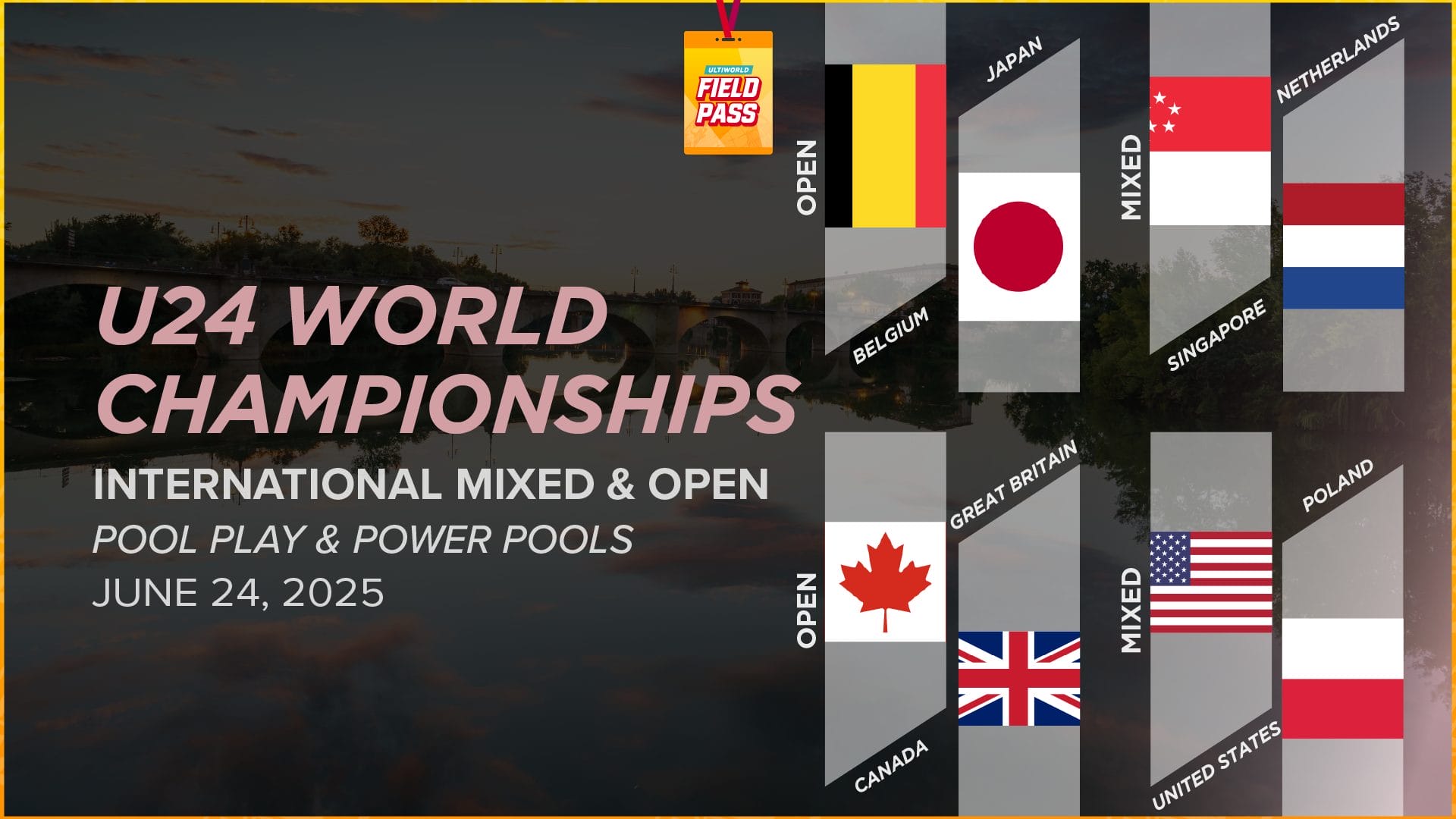 Field Pass Tuesday Round 3 - 2025 Under-24 World Championships - Ultiworld