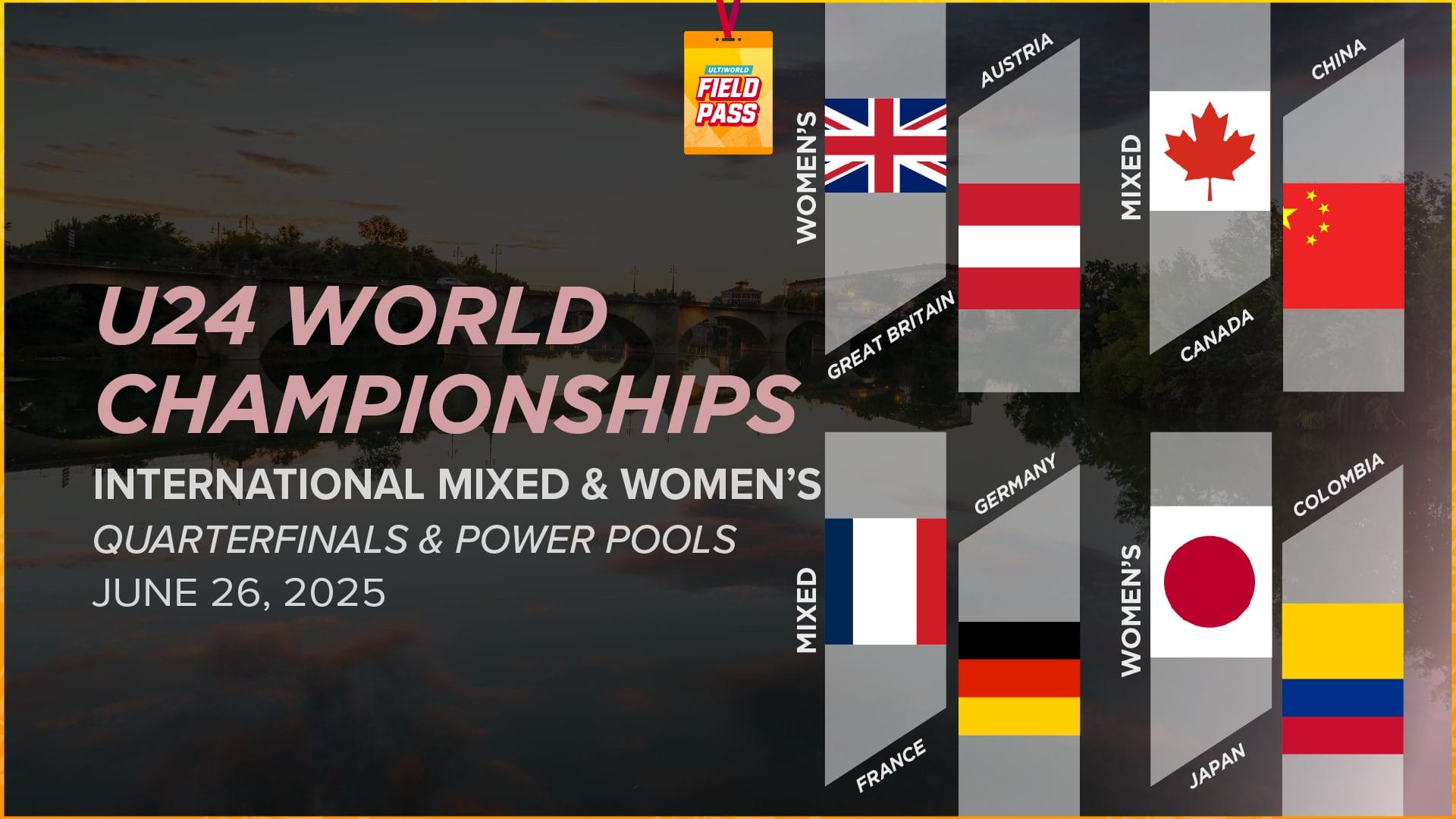 Field Pass Thursday Round 3 - 2025 Under-24 World Championships - Ultiworld