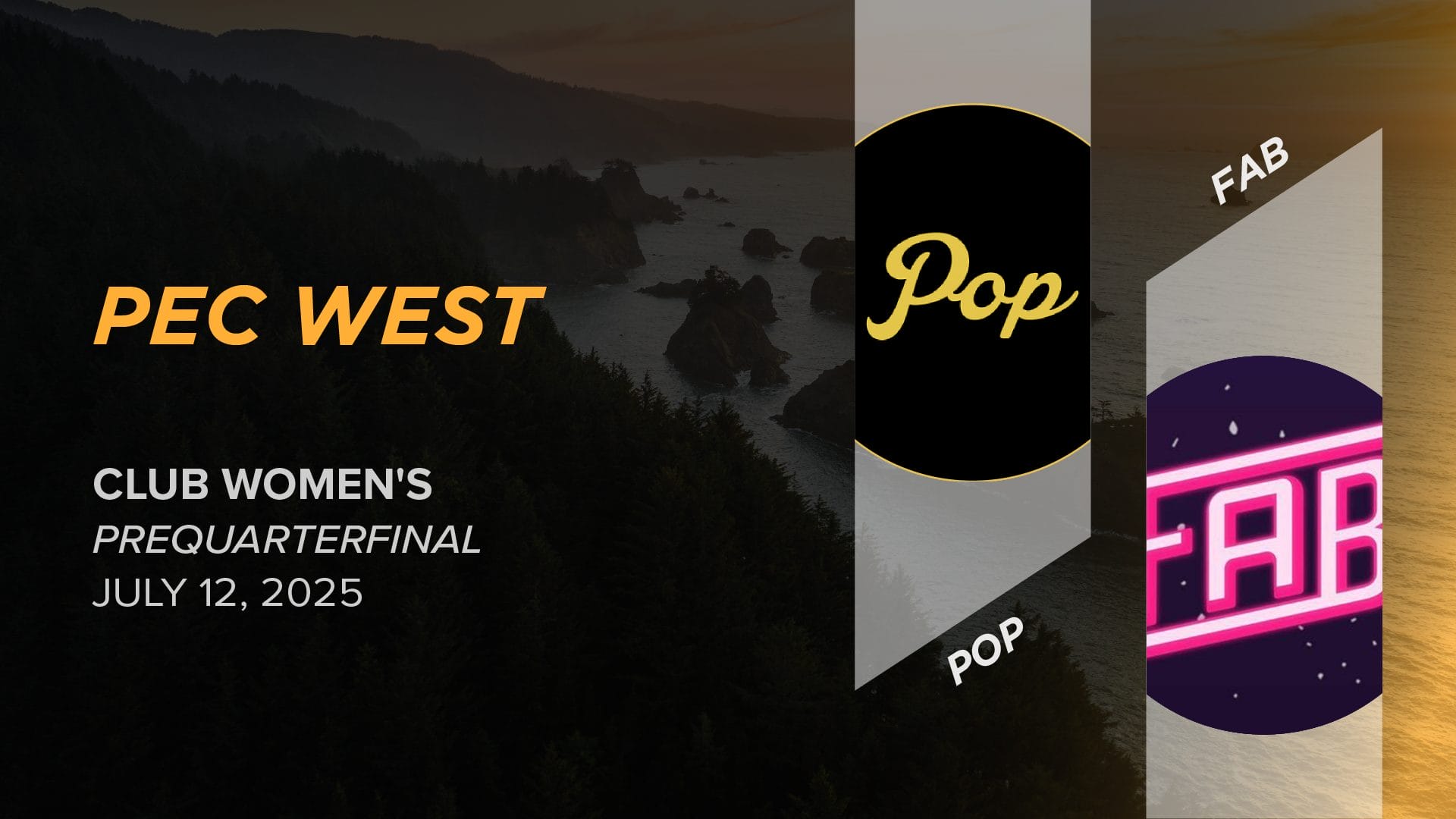 Pop vs. FAB (Women's Prequarterfinal) - 2025 Pro-Elite Challenge West ...