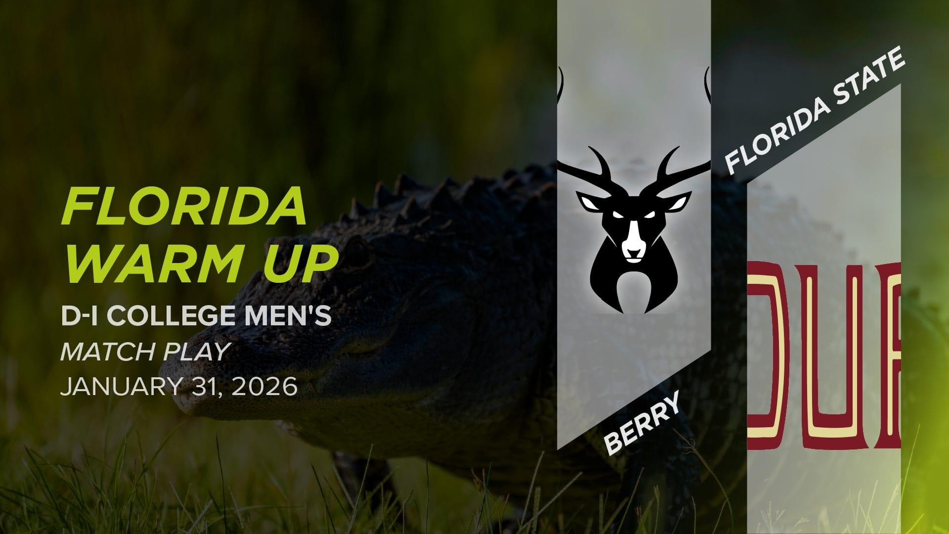 Berry vs. Florida State (Men's Match Play) - Florida Warm Up 2026 (D-I ...