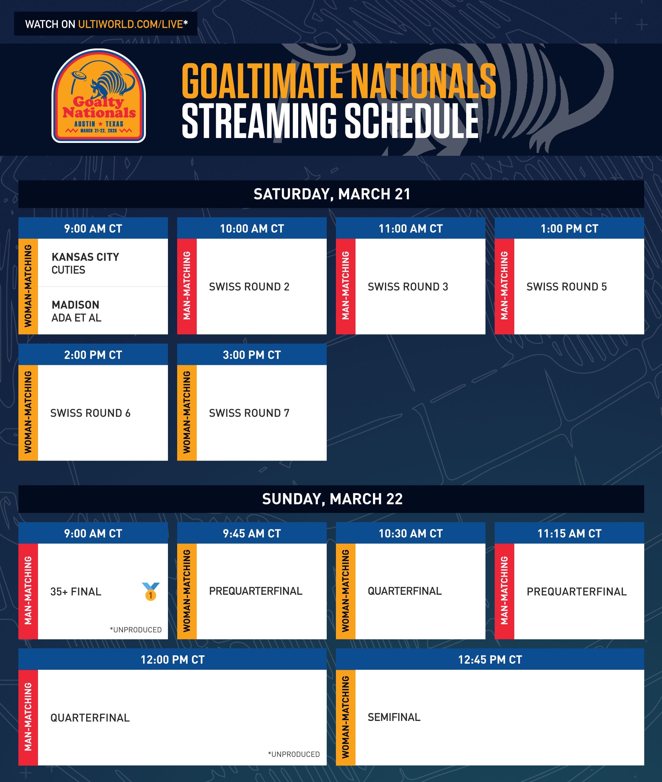 Goaltimate National Championships 2026: Streaming Schedule, How to ...