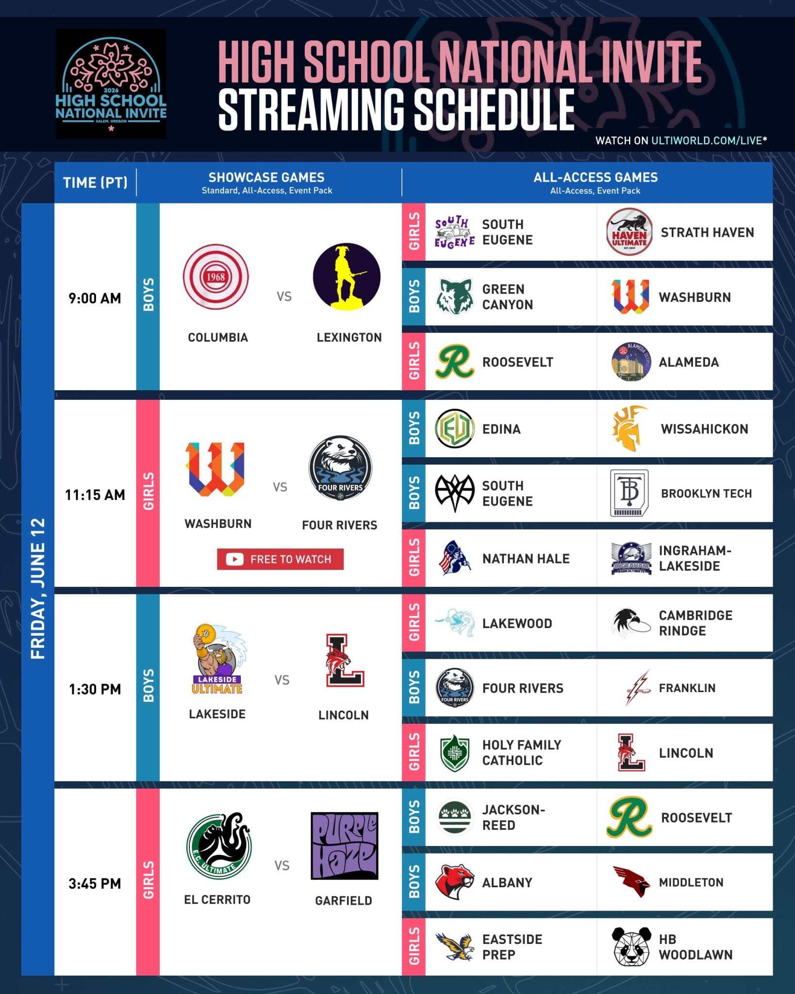 2026 High School National Invite: Streaming Schedule, How to Watch ...